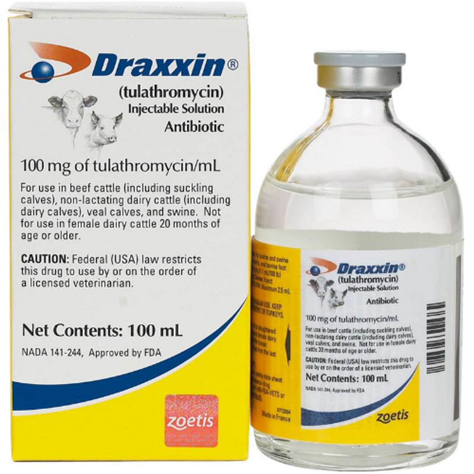 Draxxin (Tulathromycin) Injectable Solution, Antibiotic, 100ml - Non ... Draxxin (Tulathromycin) Injectable Solution, Antibiotic, 100ml - Non ...