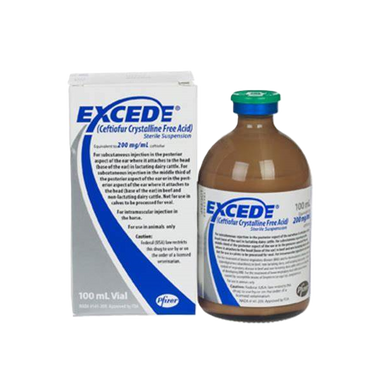 Excede Sterile Suspension 100mL - Ceftiofur Antibiotic for Bovine ...