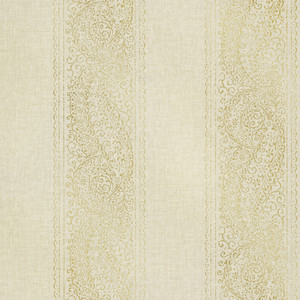 Arcades Beige Paisley Stripe Wallpaper by Kenneth James Designer ...
