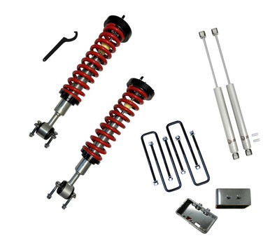 1-4 Inch Adjustable Coilovers/3 Inch Rear Blocks w/ U Bolts and Shocks ...