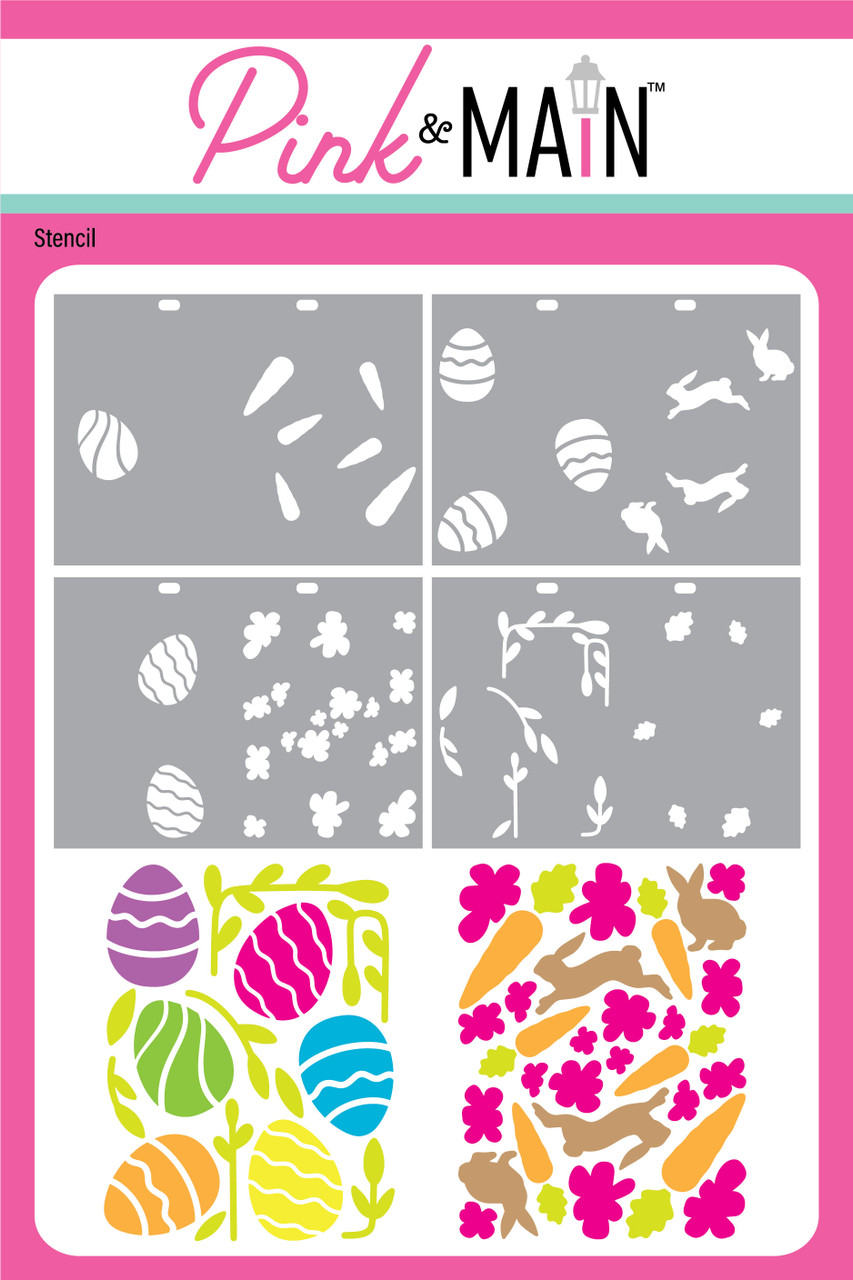 Bunny Hop Set 2 Stencils (Set of 4) - Pink and Main LLC