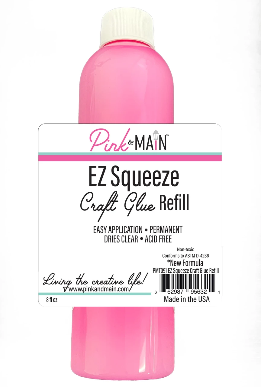 EZ Squeeze Craft Glue 8oz Refill - Pink and Main LLC