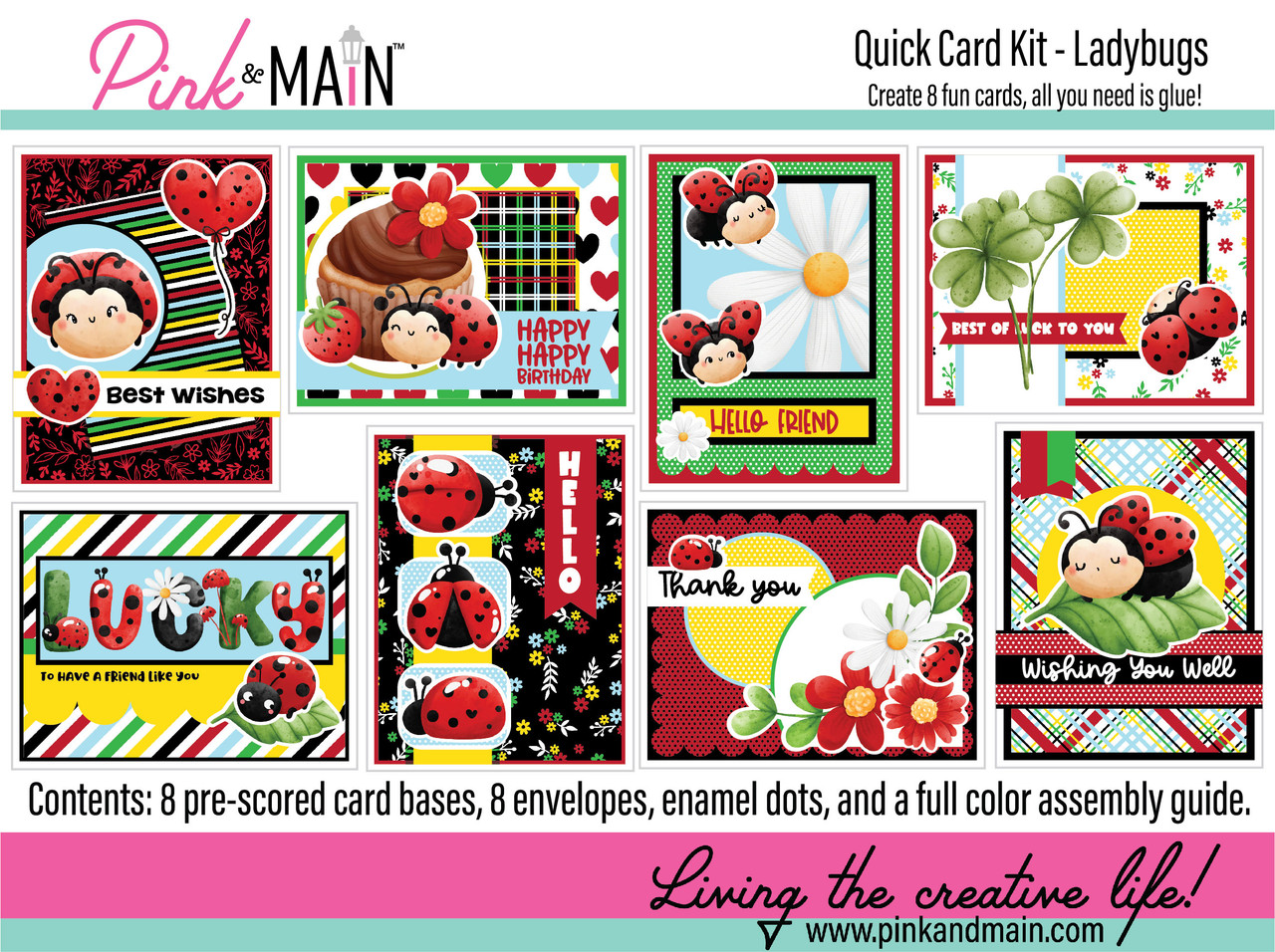 Quick Card Kit | Ladybugs - Pink and Main LLC