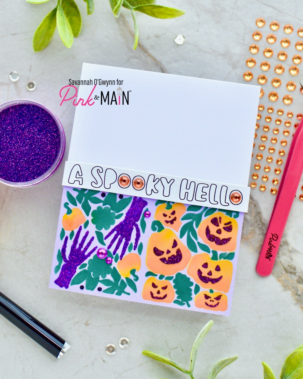 Spooky Hello Stencils (Set of 2) - Pink and Main LLC