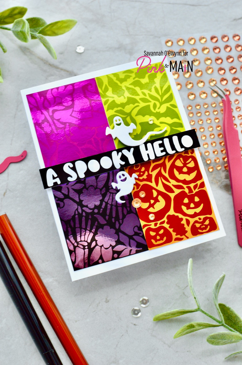 Spooky Hello Foilables® Sheets - Pink and Main LLC