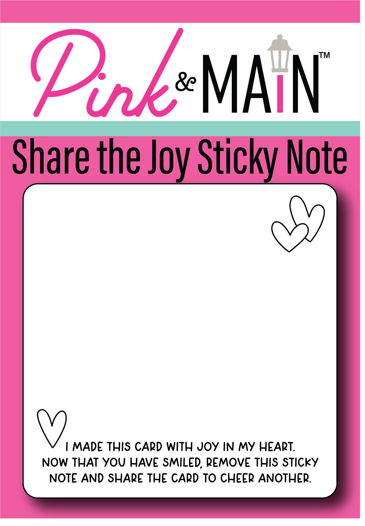 Share the Joy Sticky Notes - Pink and Main LLC