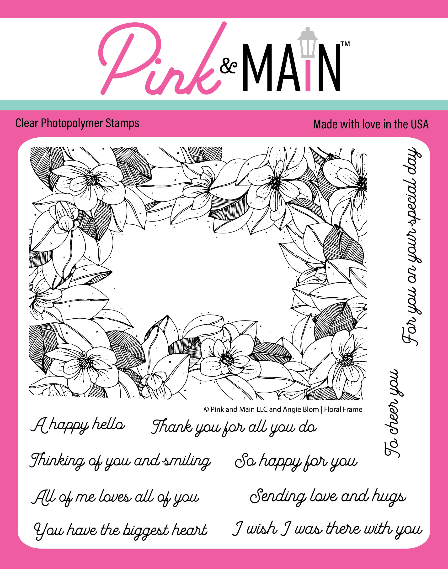 Pink and Main New Releases Clear Photopolymer Stamps Made in the USA