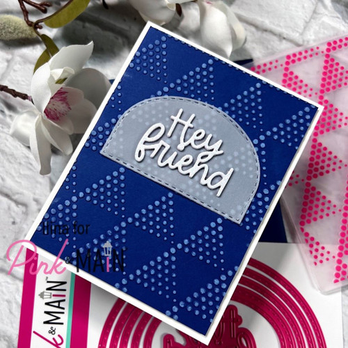 Dotted Triangles 6x6 Embossing Folder - Pink and Main LLC