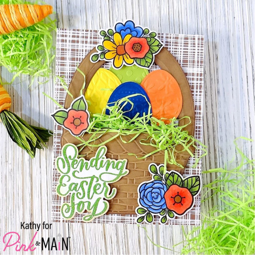 Easter Basket 6x6 Emboss & Cut Folder - Pink and Main LLC