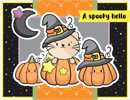 Quick Card Kit | Spooky Hello - Pink and Main LLC