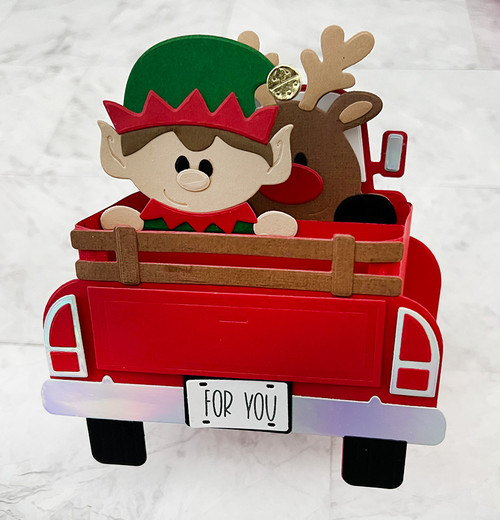 Deer and Elf Peeker Dies - Pink and Main LLC