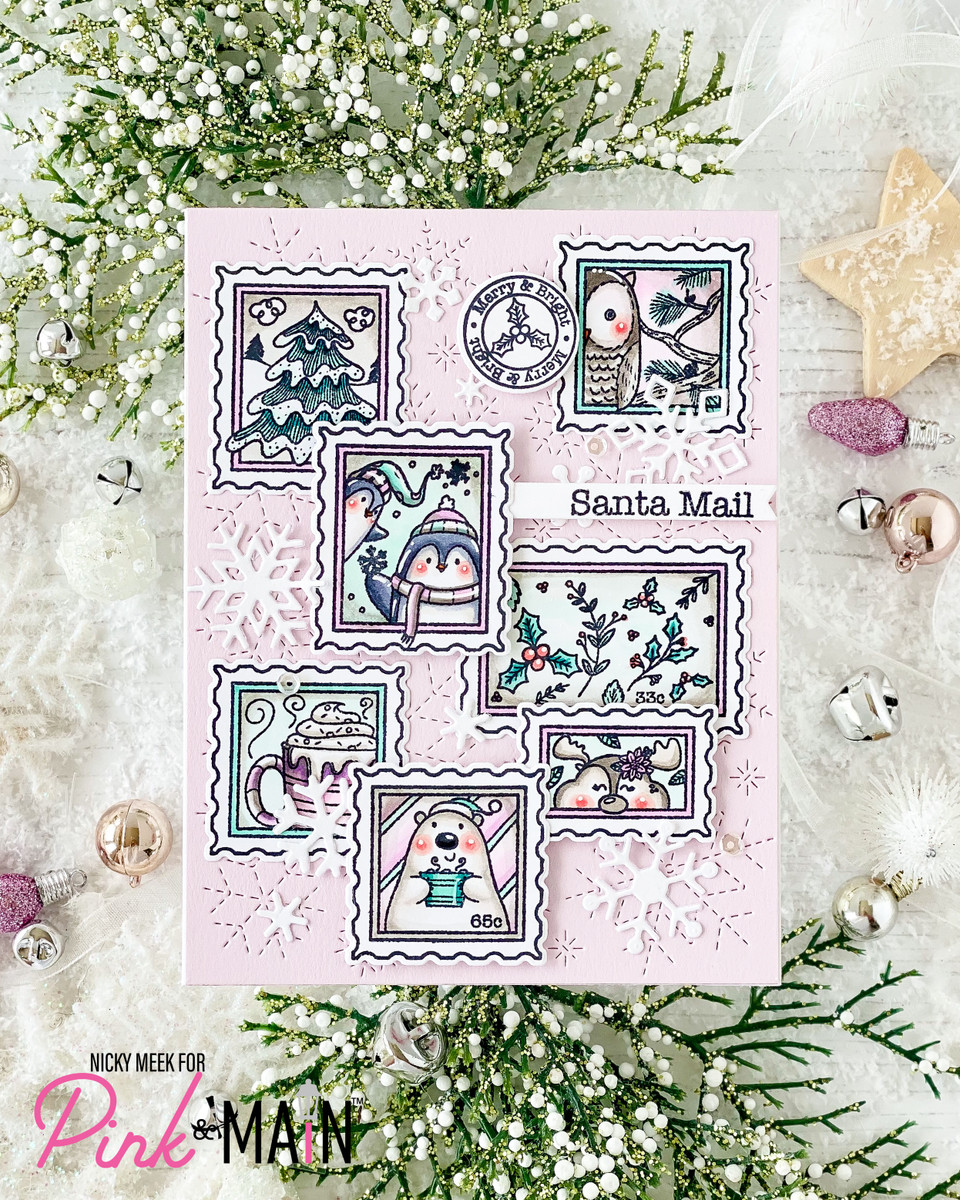 Winter Postage Stamps - Pink and Main LLC