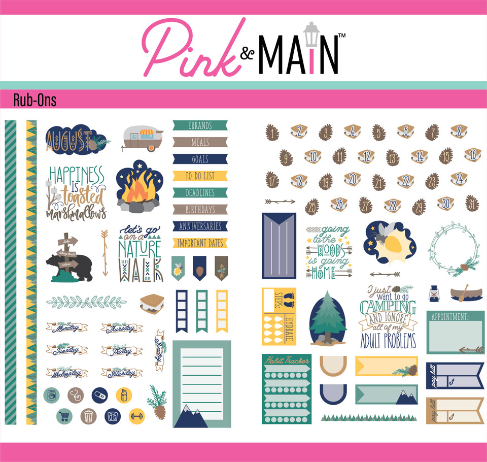 February Rub-ons - Pink and Main LLC