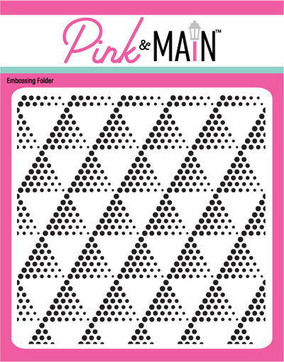 Dotted Triangles 6x6 Embossing Folder - Pink and Main LLC