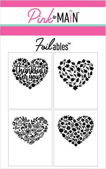 Fall Hearts Foilables® Panels - Pink and Main LLC