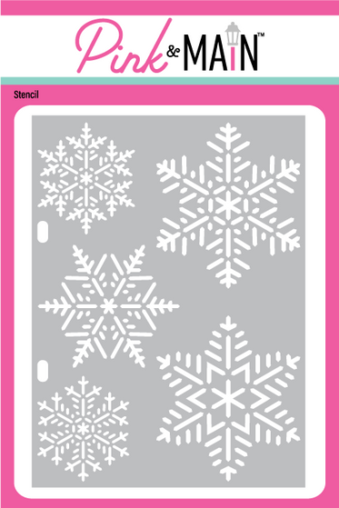 Large Snowflakes Stencil - Pink and Main LLC