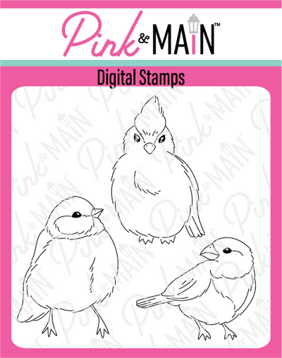 Three Birds - DIGITAL STAMPS - Pink and Main LLC