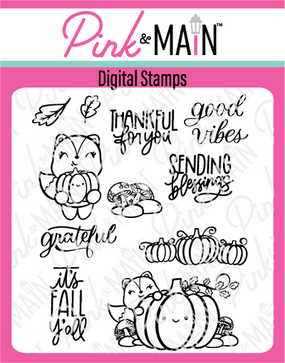 Foxy Fall - DIGITAL STAMPS - Pink and Main LLC