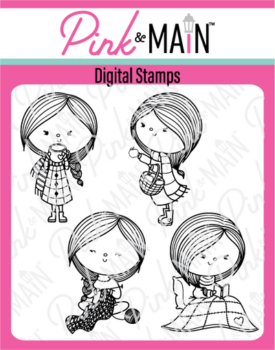 Fall Girls - DIGITAL STAMPS - Pink and Main LLC