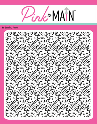 Beach Waves 6x6 Embossing Folder - Pink and Main LLC