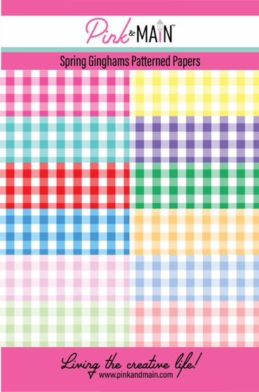Spring Gingham Paper Pack 8.5 x 5.5 - Pink and Main LLC