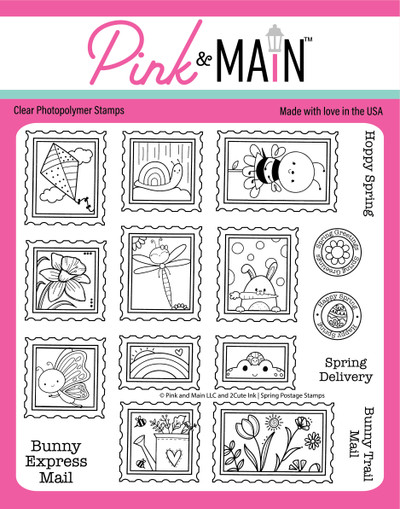 Spring Postage Stamps - Pink and Main LLC
