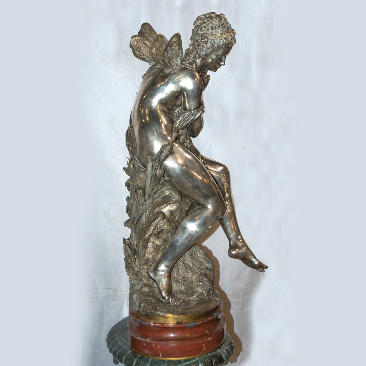 Fine Quality Art Nouveau Gilt and Silvered Bronze Figure of Psyche - F ...