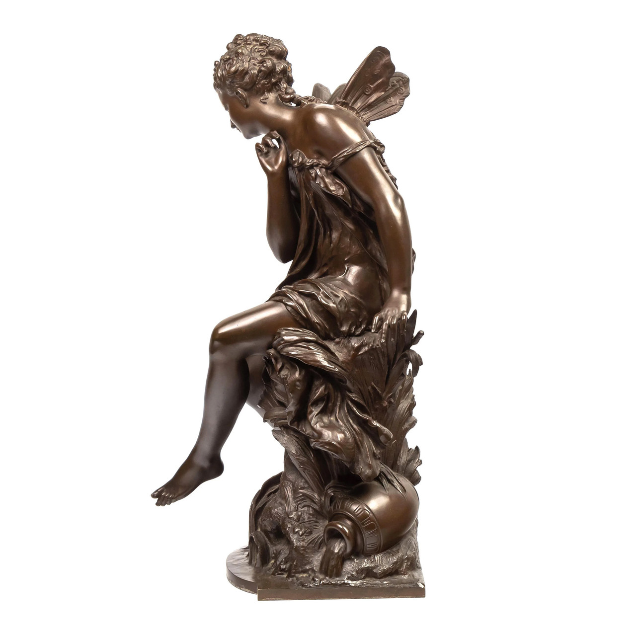 Art Nouveau Allegorical Bronze Sculpture Entitled ’La Libellule’ by ...