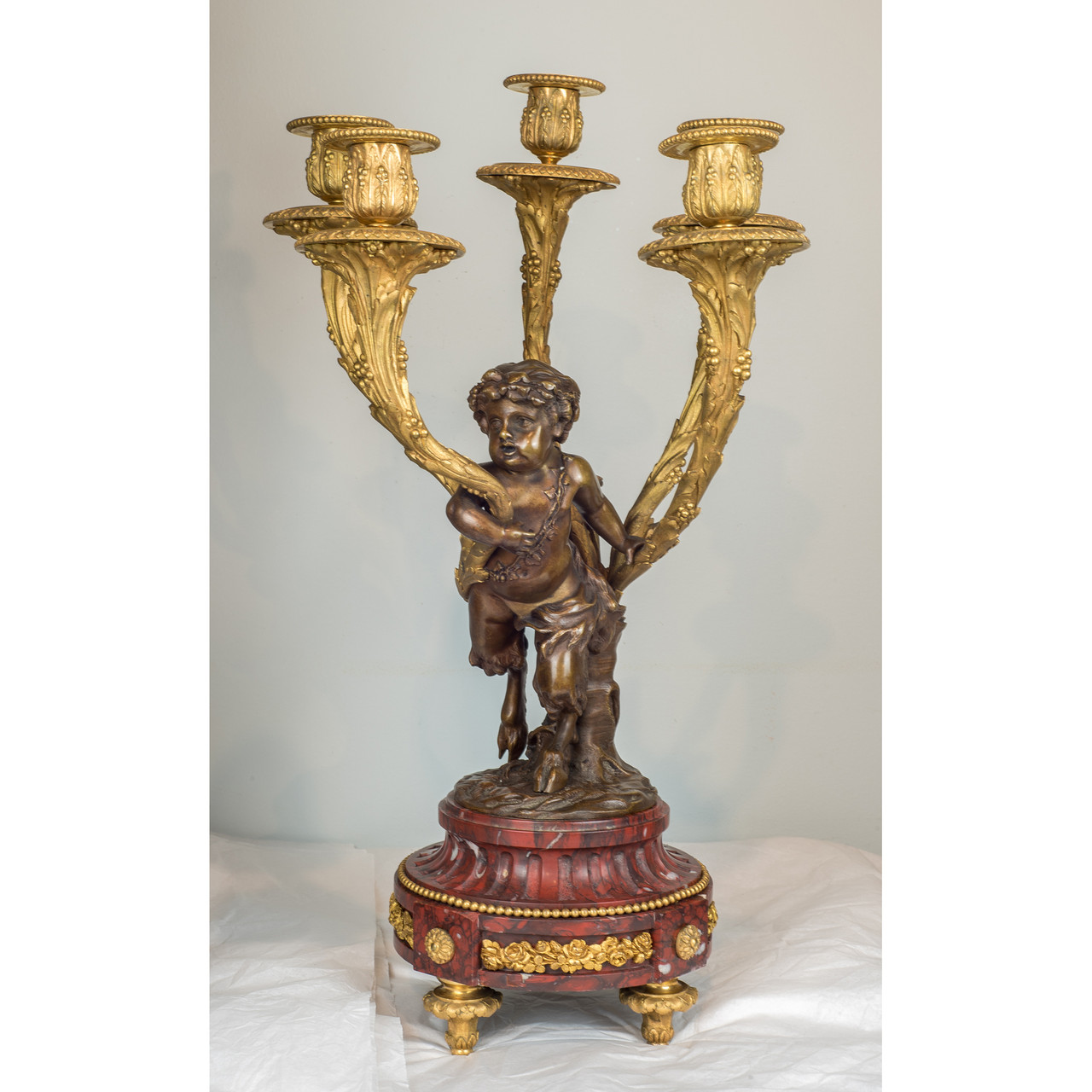 Magnificent Patinated Bronze Sculpture of Cupid and Psyche Clockset by ...