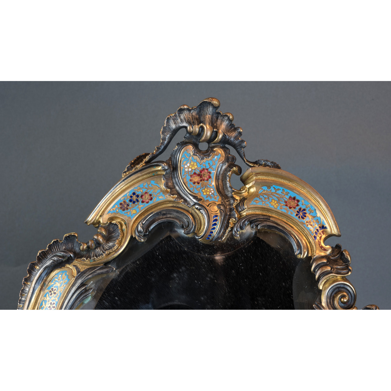 Finest Quality Champlevé Enamel Dressing-Table Mirror With Floral ...