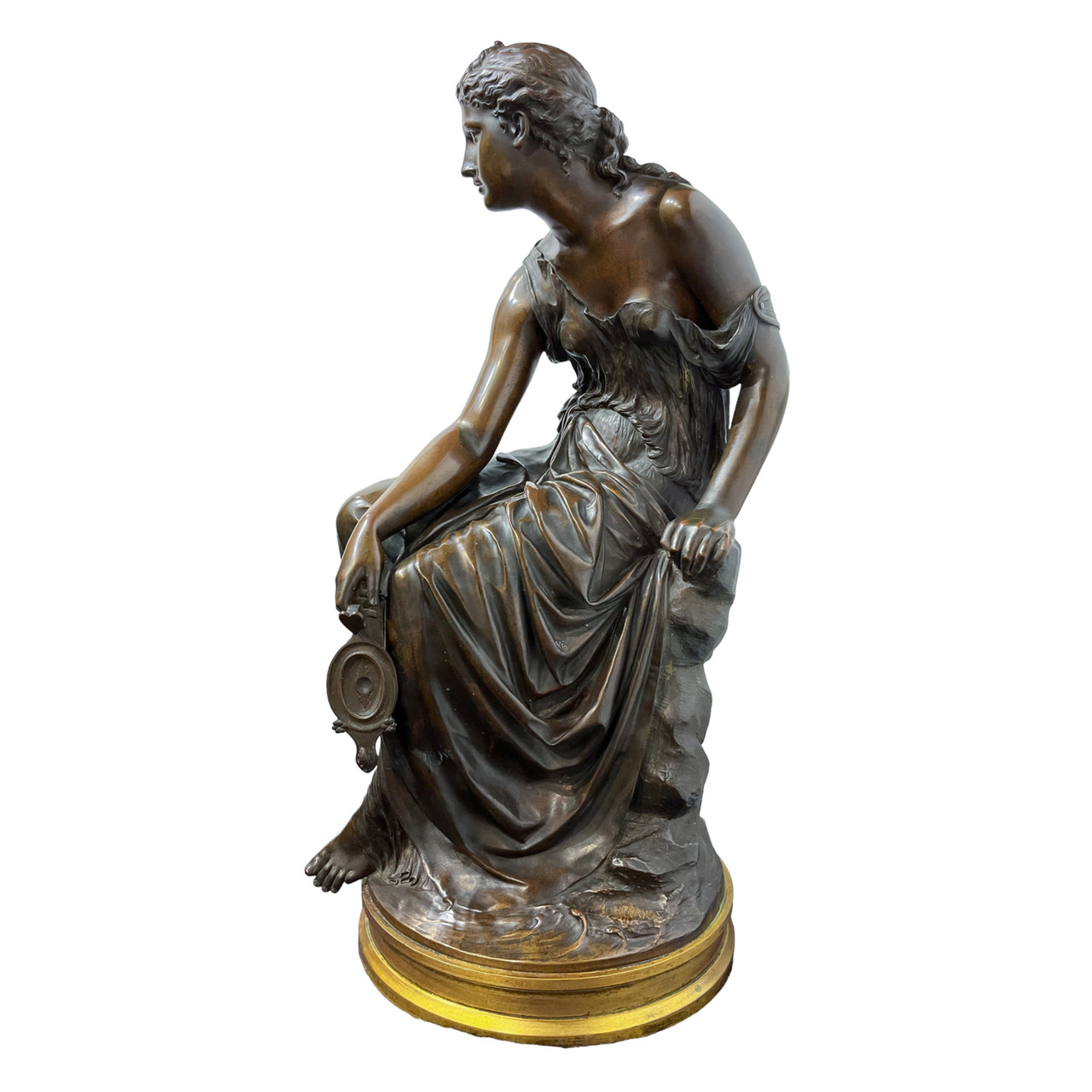 "La Nuit" Bronze Female Figural Statue of Psyche by Etienne Henry ...