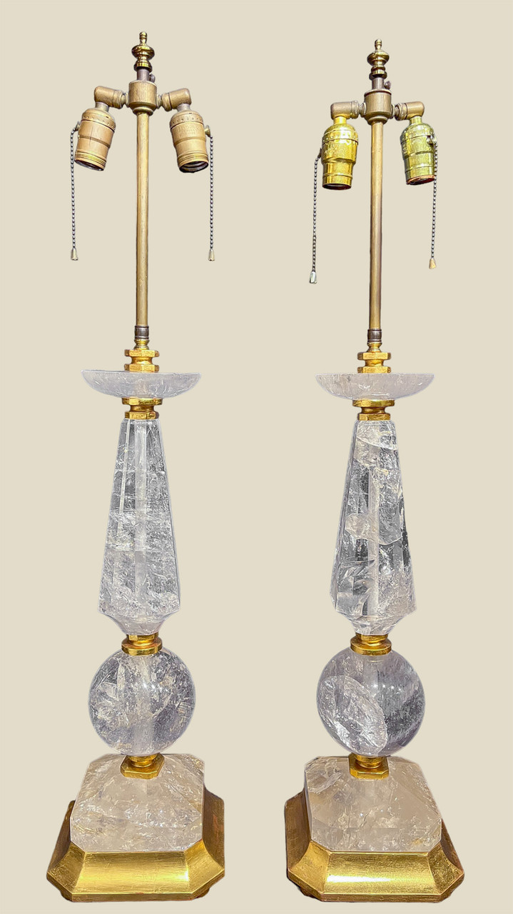 Rock Crystal Sphere lamps - F&P Associates