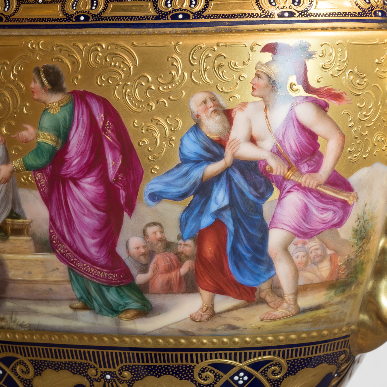Set of Three Museum Quality Royal Vienna Porcelain Urns - F&P Associates