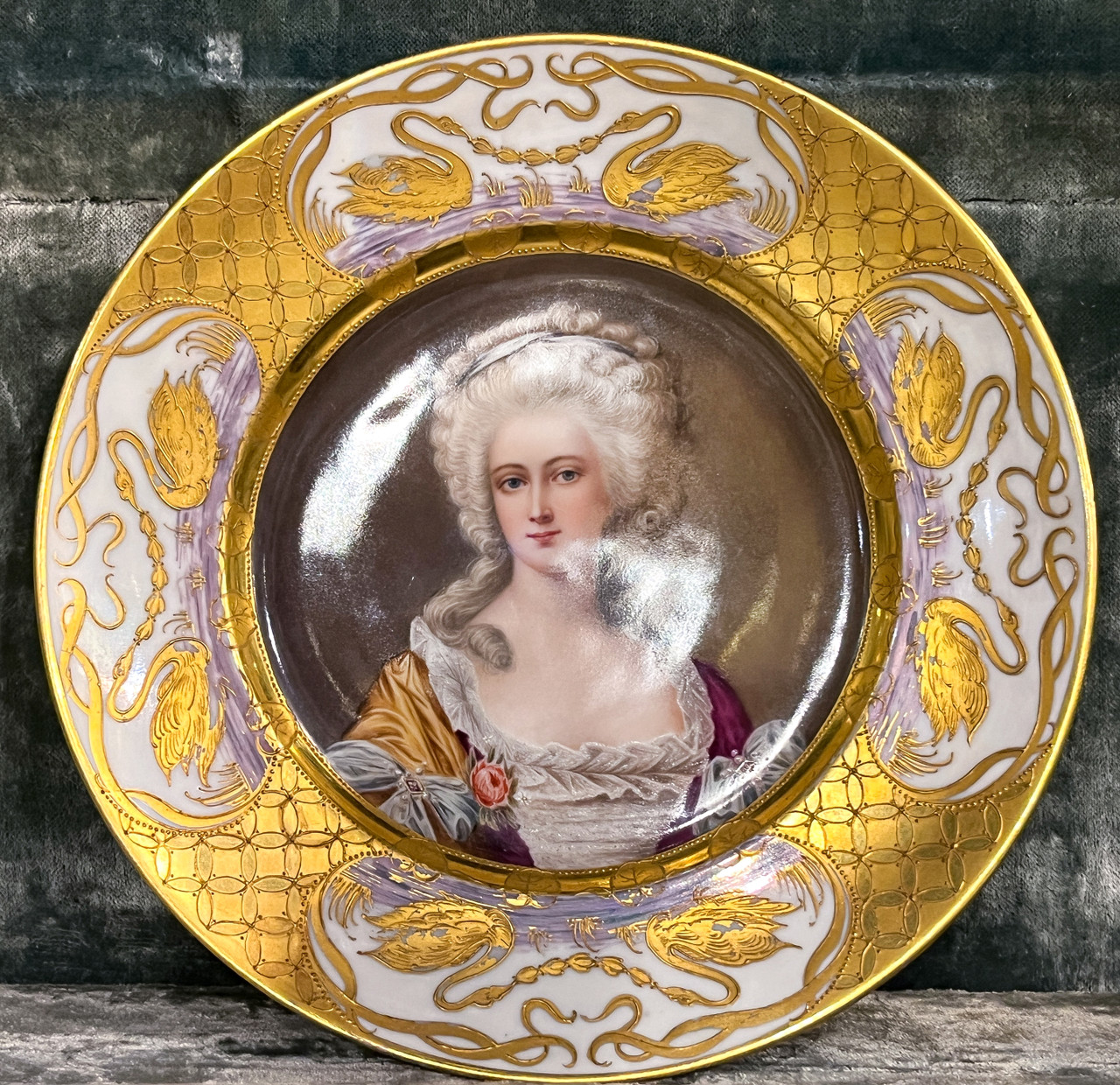 Royal Vienna Portrait Plate of Madame de Montesson