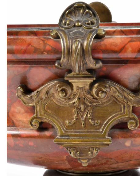 Bronze Mounted Marble Oval Centerpiece