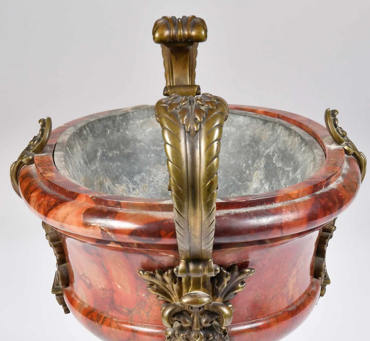 Bronze Mounted Marble Oval Centerpiece