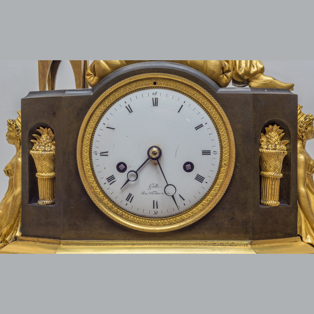 A Fine Quality French Empire Ormolu Figural Mantel Clock by Claud Galle ...