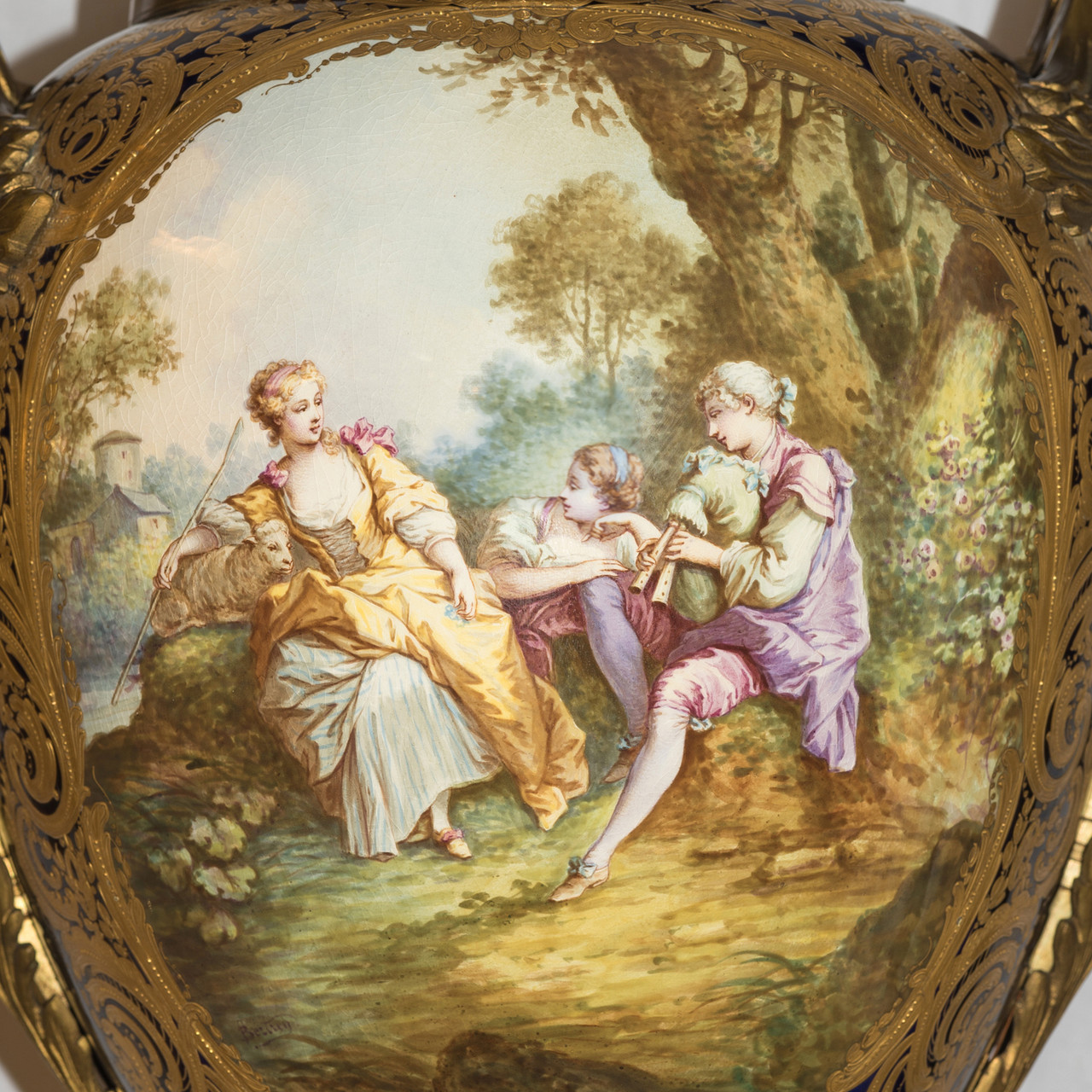 A Fine Quality Pair of Sevres-style Porcelain Vases - F&P Associates