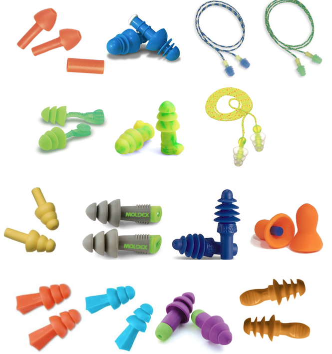 Reusable Industrial Ear Plug Trial Pack (16 Assorted Pairs) - Ear Plug ...