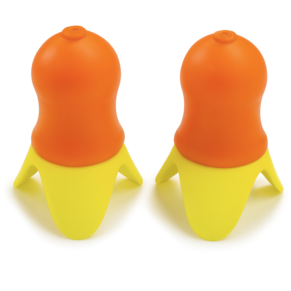 SilentEar Reusable Ear Plugs, Orange Body w/Yellow Flange (NRR 32 ...