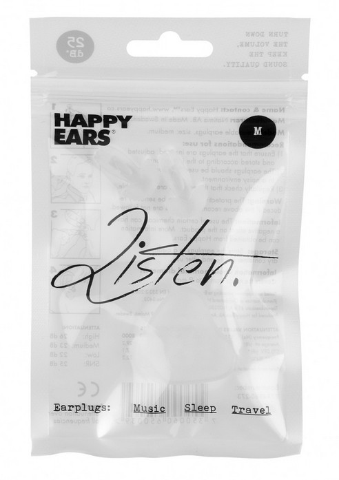 Happy Ears Reusable Natural Sound Ear Plugs - Version 2.0 - Reusable ...