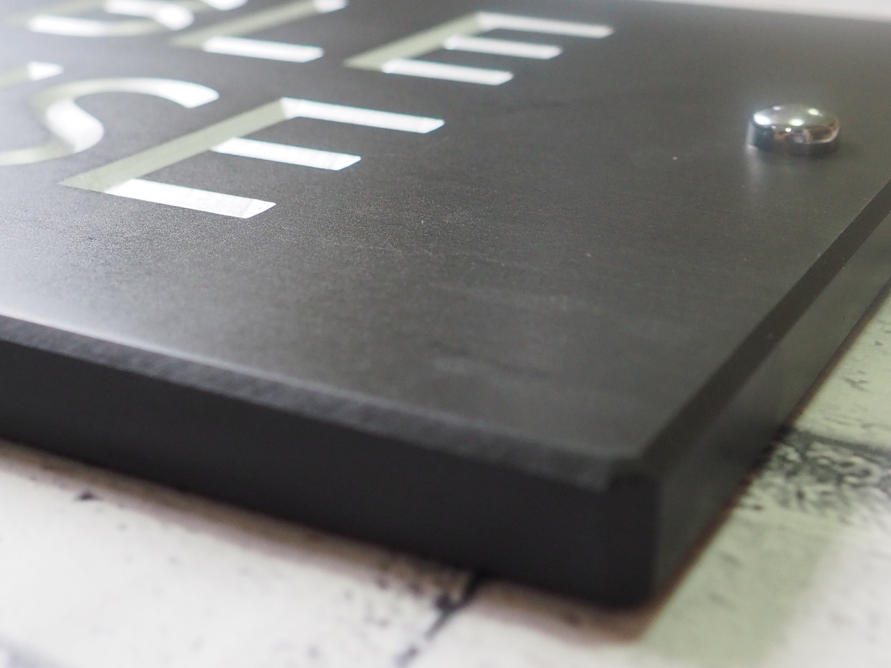 Slate Rectangle House Sign with Border