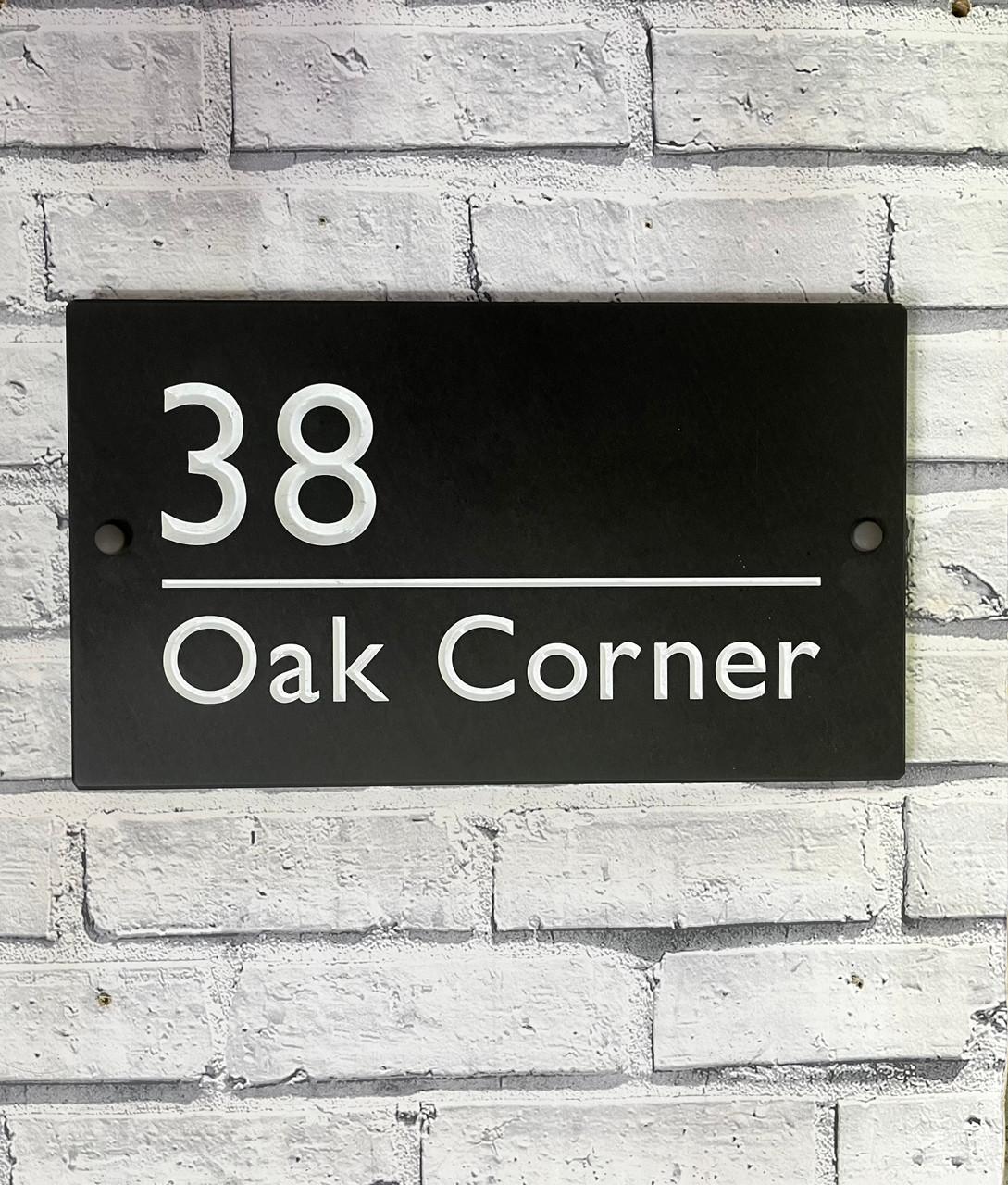 Slate Modern House Sign - Classic Font