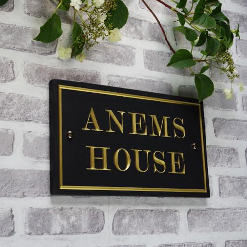 Slate Large House Sign with Border