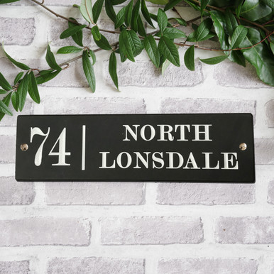 Slate Modern House Sign - Classic Font