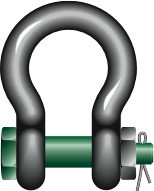 IMPA 234564 BOW SHACKLE SAFETY BOLT 11x13x19mm WLL 1,5 ton