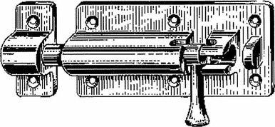 IMPA 492601 BARREL BOLT 50mm BRASS