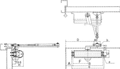 IMPA 490605 DOOR CLOSER HOLD OPEN TYPE max.weight 120kg. O.H.M.