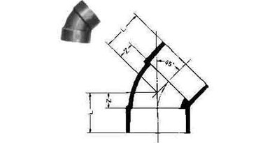 IMPA 732803 ELBOW 45degr PVC 50mm FOR DRAIN