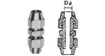 IMPA 733703 FLARED STRAIGHT UNION BRASS for tube 10mm